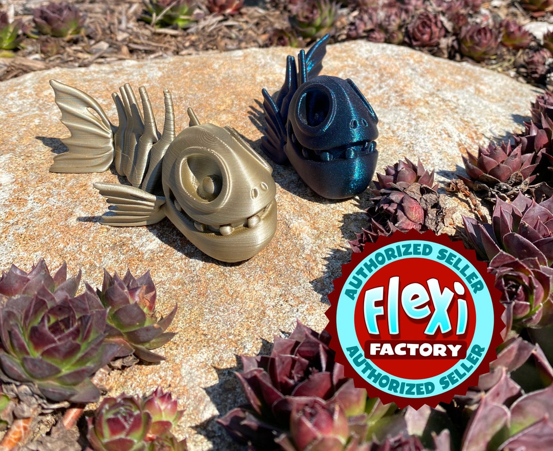 Flexi Factory Articulated Fish | 3D Printed | Articulated Fidget Toy - Etsy