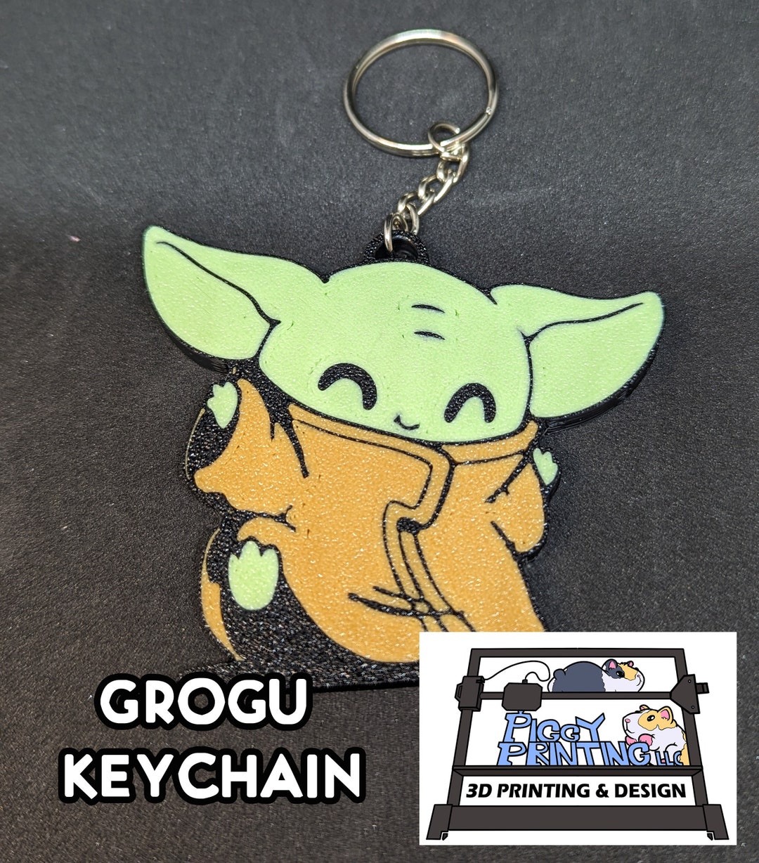 Grogu Star Wars the Mandalorian Keychain | 3D Printed | 3D Printed ...