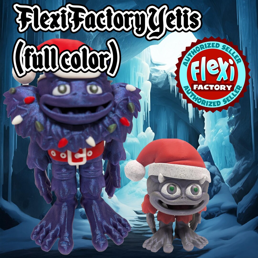 Flexi Factory Christmas Yeti & Mini Yeti | Choose Your Own Style! | 3D ...