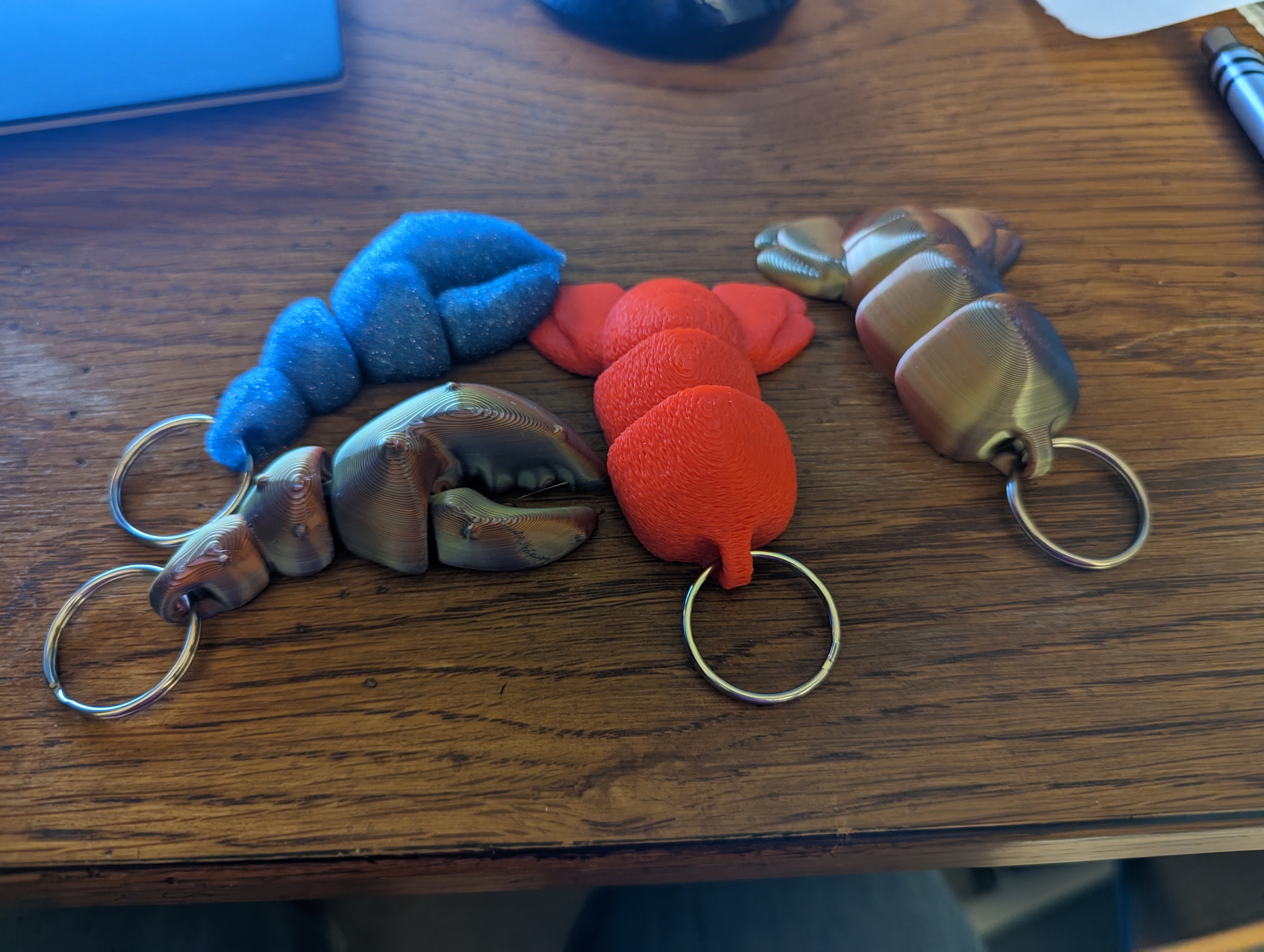 Flexi Factory Lobster Claw Keychain 3D Printed Articulated Fidget Toy ...