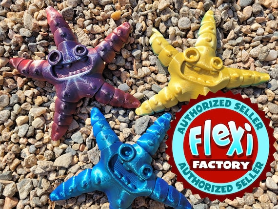 Flexi Factory Articulated Starfish 3D Printed Articulated - Etsy