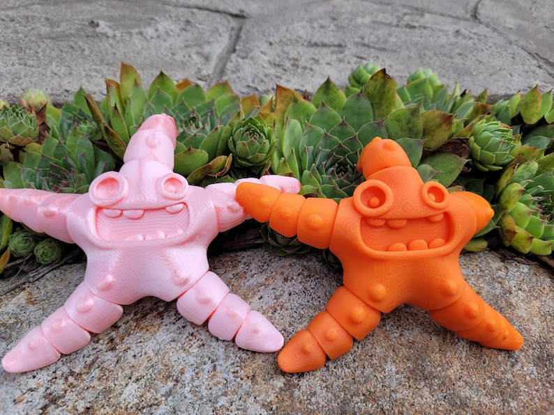 Flexi Factory Articulated Starfish 3D Printed Articulated Fidget Toy - Etsy