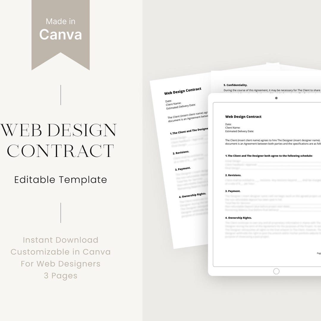 Client Contract Templates for Web Designers | Web Design Contract ...