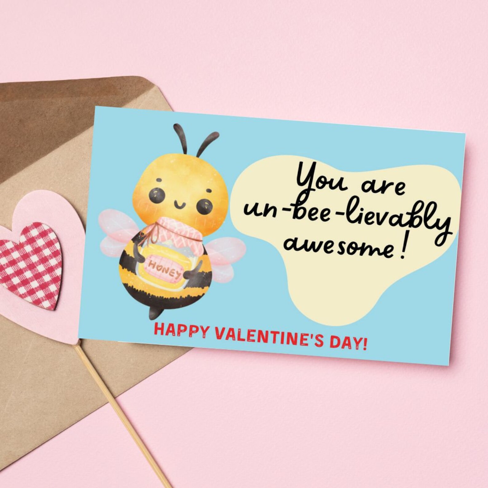 Bee Unique Downloadable Valentine's Day Cards for School, Preschool ...
