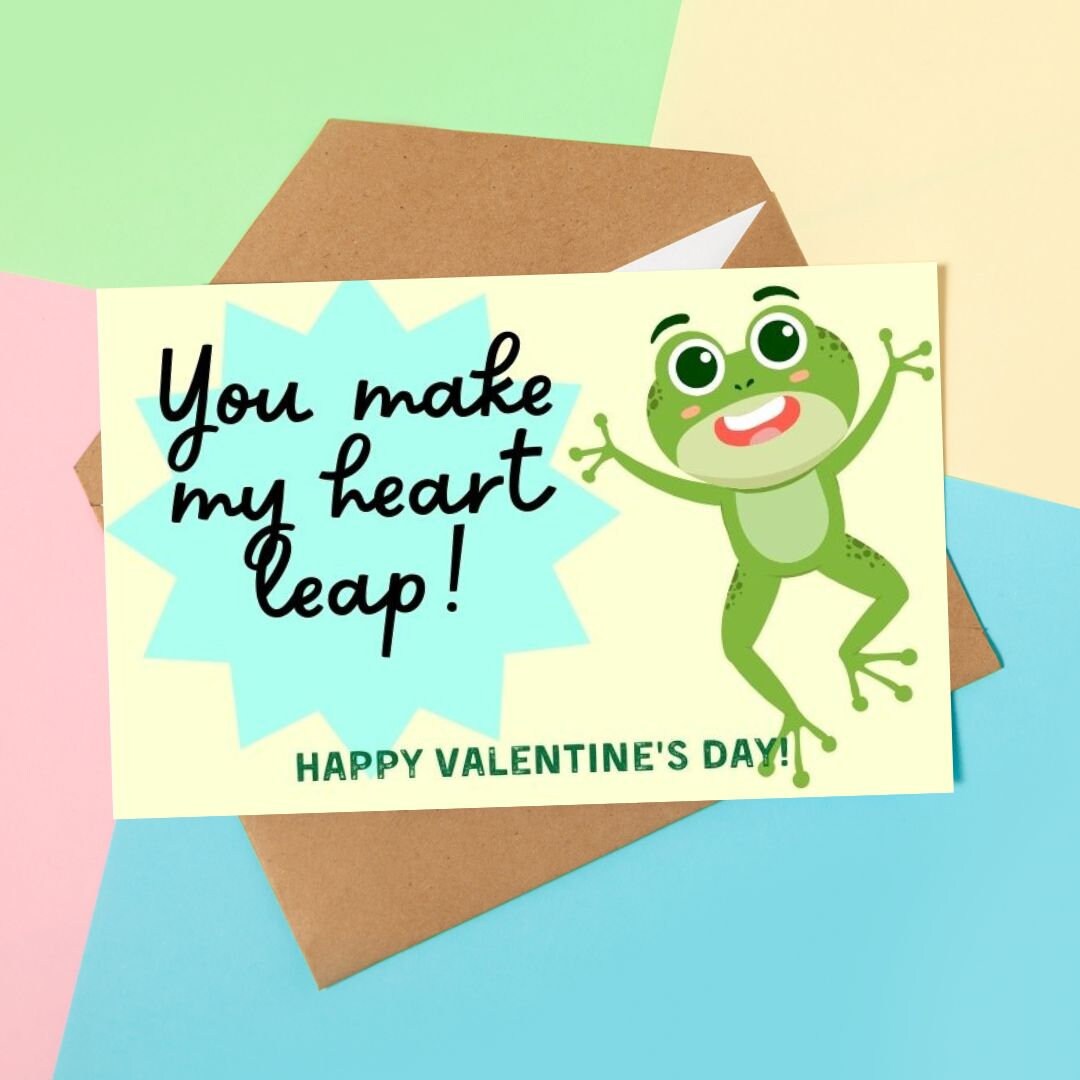Frog Valentines Cards Perfect for the Classroom, Preschool, Friends ...