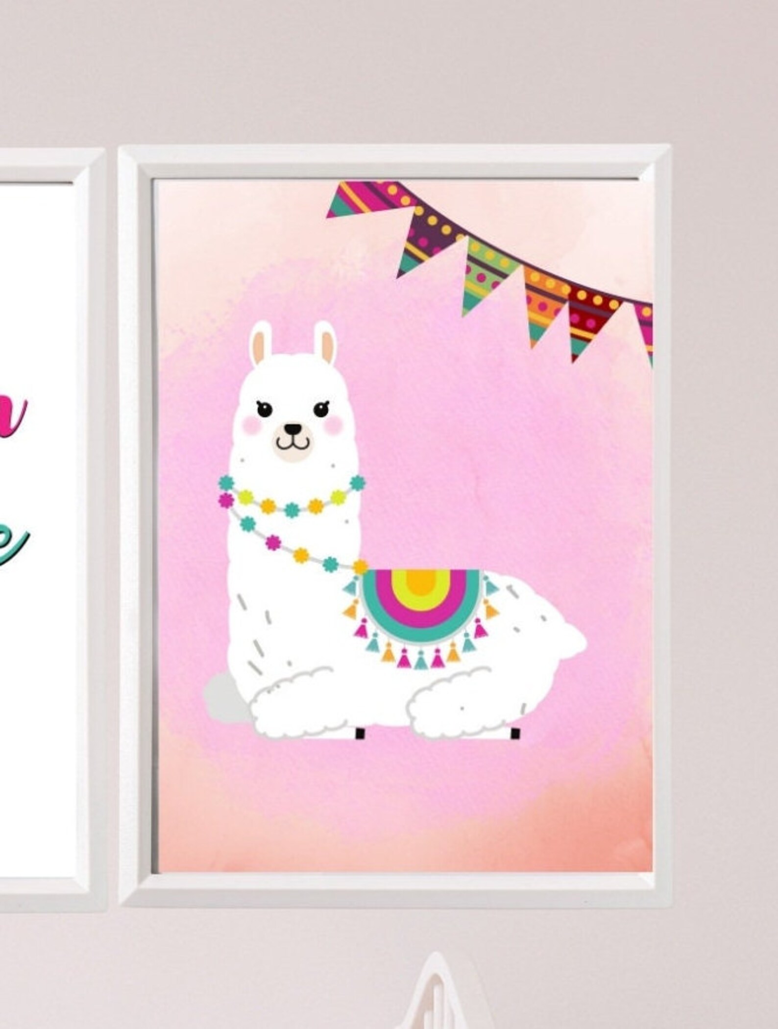 You Are Our Favorite Llama Set of 3 Prints With Pink Blue and Peach ...
