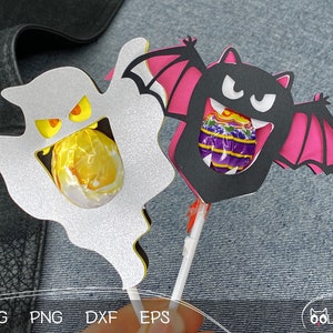 Halloween Lollipop Holders SVG Pumpkin, Spider, Bat, Zombie, and Zombie ...