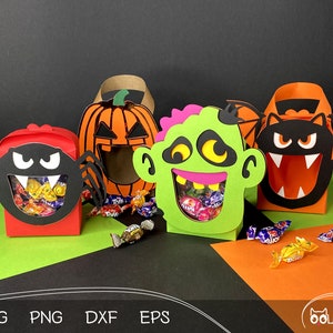 Halloween Treat Bag SVG Bundle | Halloween Candy Box SVG Cutting ...