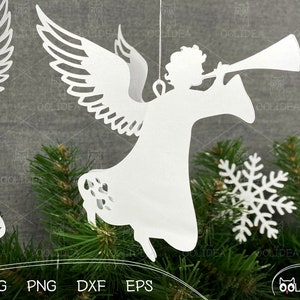 Paper Angel SVG Bundle #1 | Angel Layered SVG | 3D Christmas Angels SVG ...