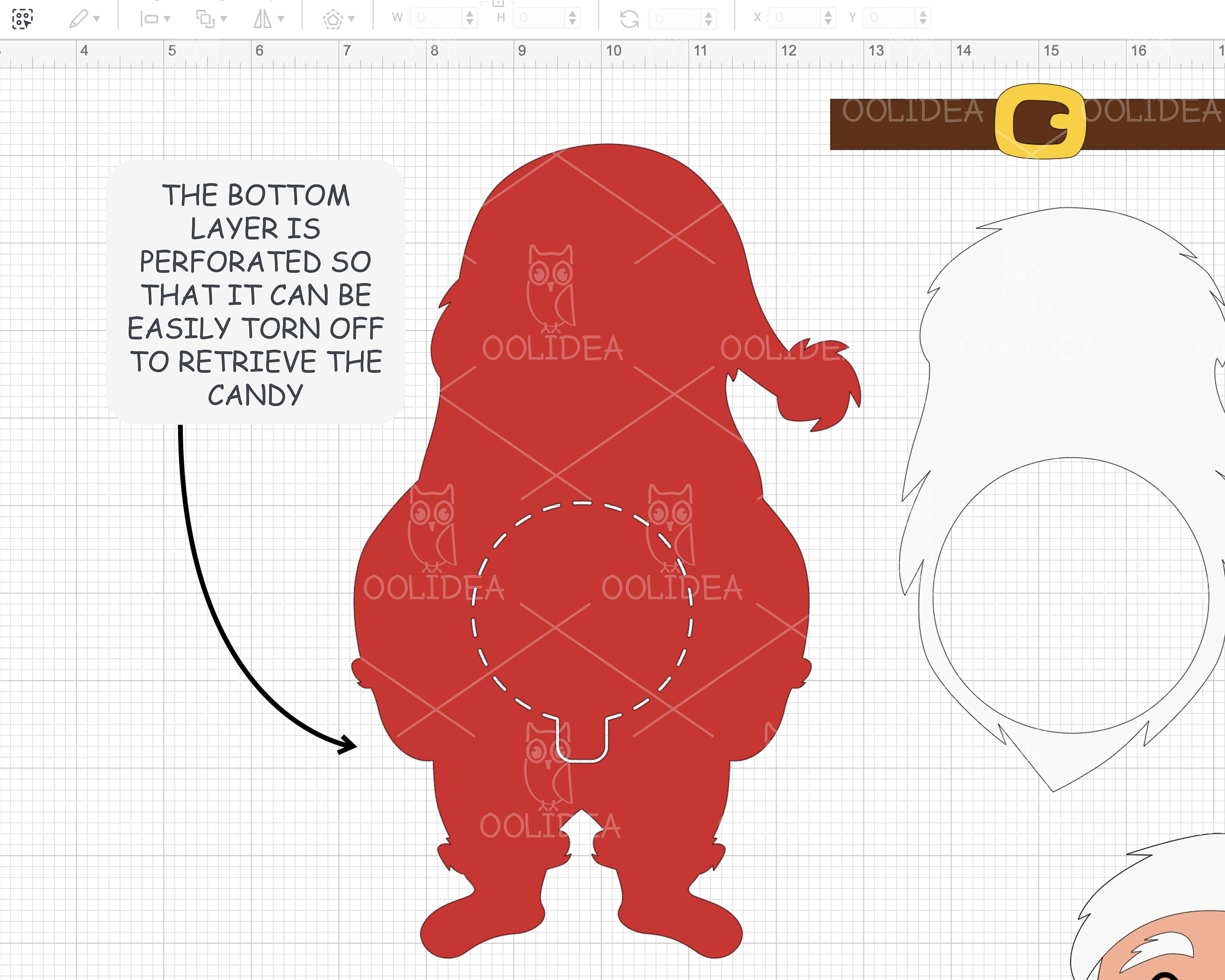 Christmas Santa Candy Dome SVG Candy Ornaments SVG - Etsy