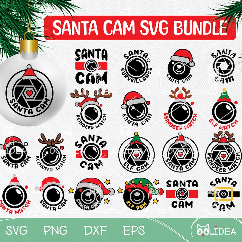 Santa Cam Svg - Etsy