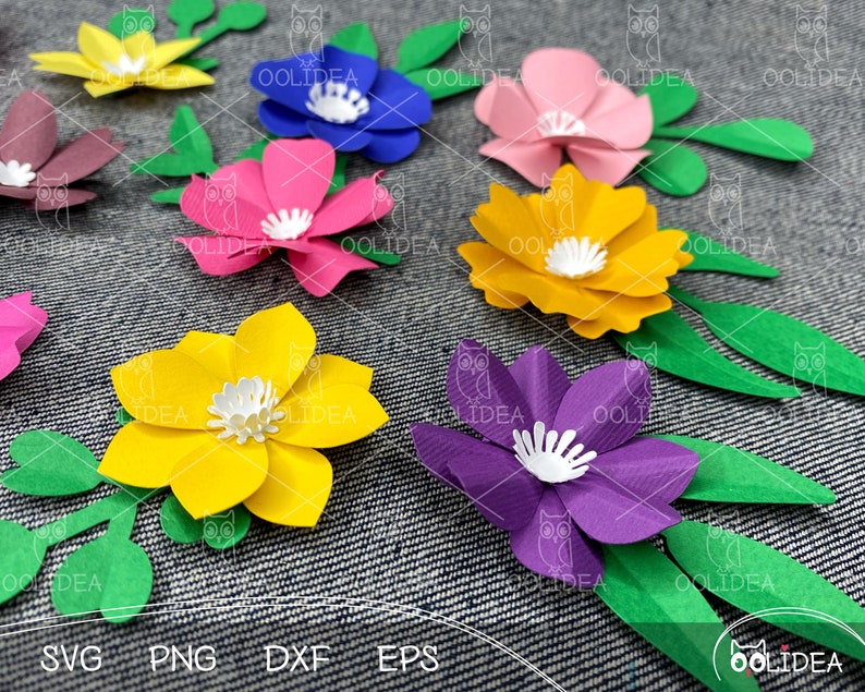 DIY Paper Flower SVG Bundle: Small Bloom Templates (digital Cut Files ...
