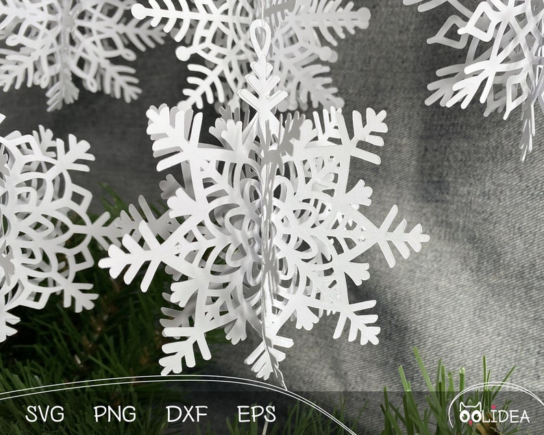 3D Schneeflocke SVG Bundle 2 9 Papier Schneeflocken SVG - Etsy.de