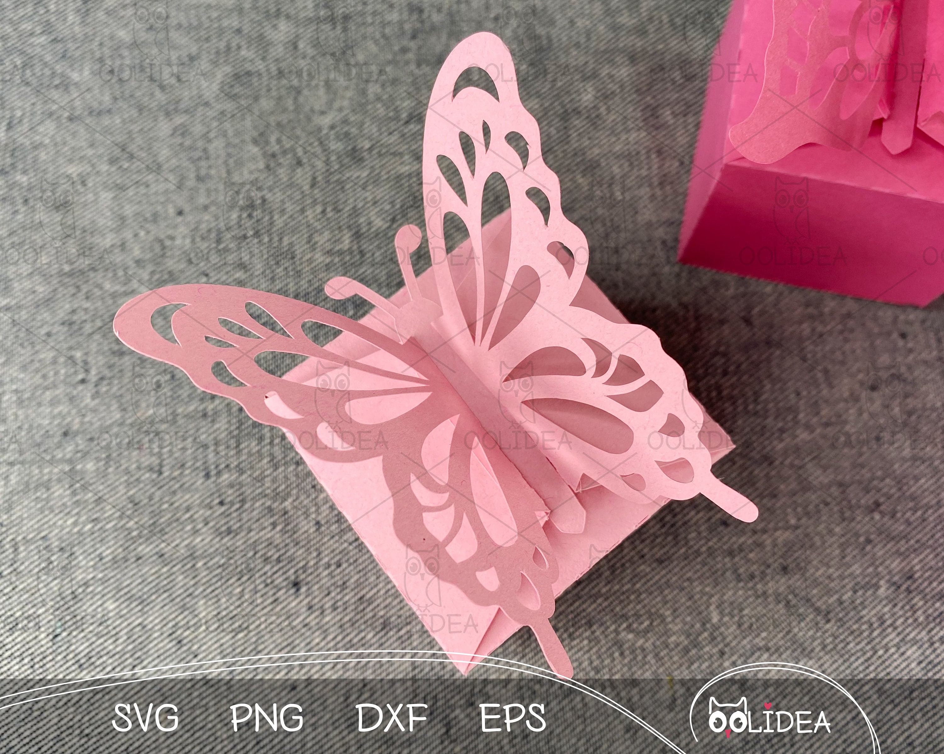 Butterfly Paper Gift Box SVG Templates Bundle: Elegant DIY Packaging ...