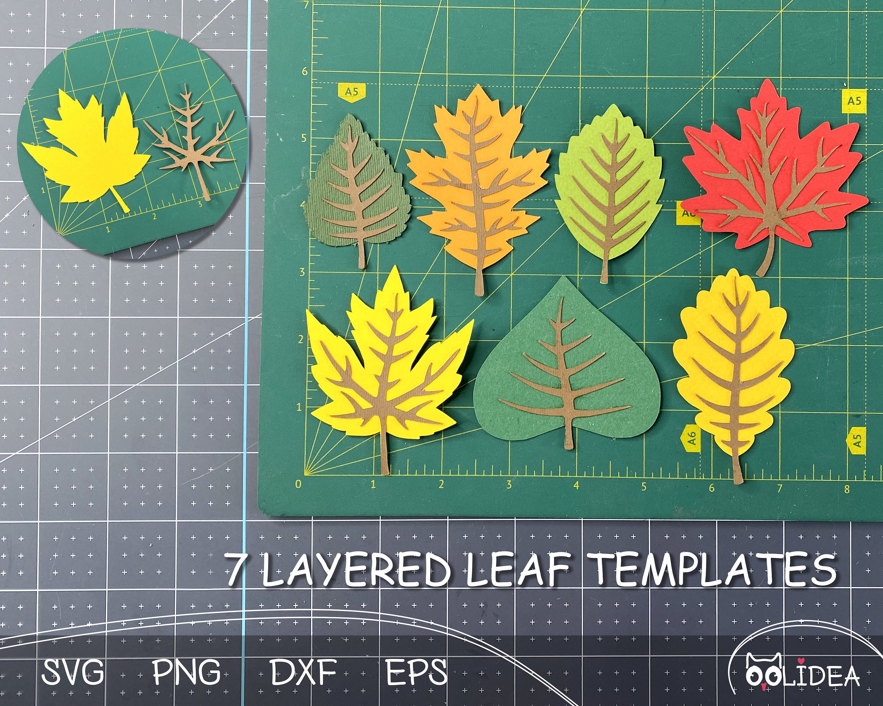 Hoja SVG / Paquete SVG de hoja en capas / Hojas de otoño svg / - Etsy ...