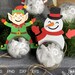 Santa, Reindeer, Snowman, and Elf SVG Candy Holder Ornament Xmas Ball ...