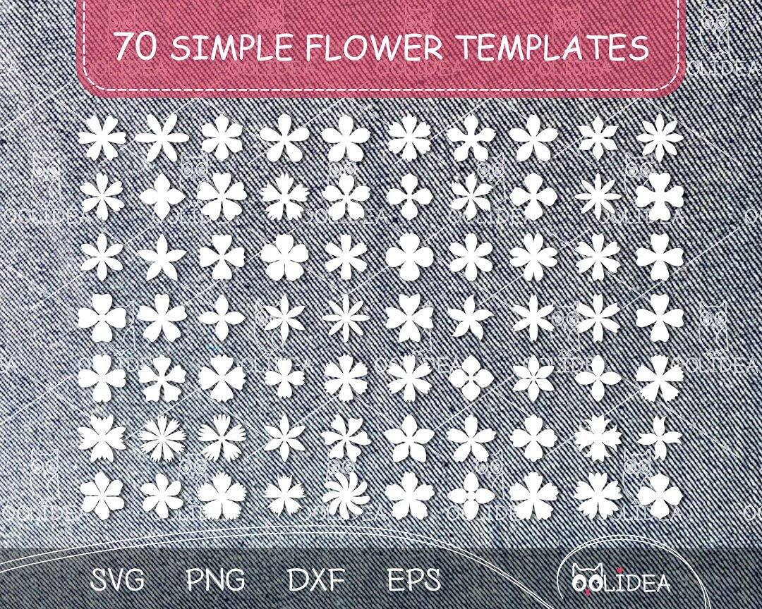 70 Paper Flower SVG Templates: Cricut & Silhouette Cut Files (digital ...