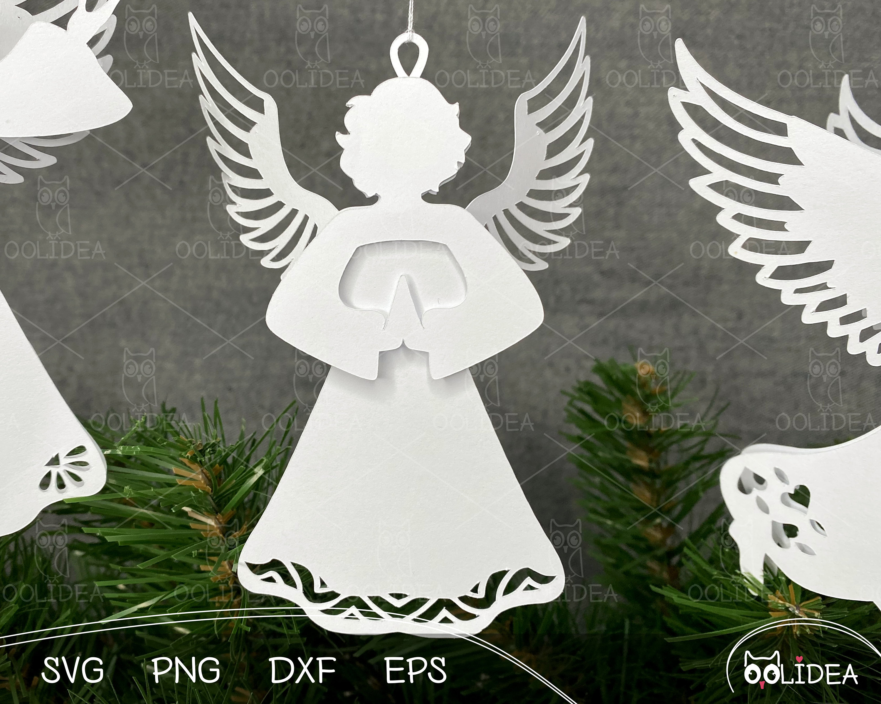Paper Angel SVG Bundle 1 Angel Layered SVG 3D Christmas - Etsy