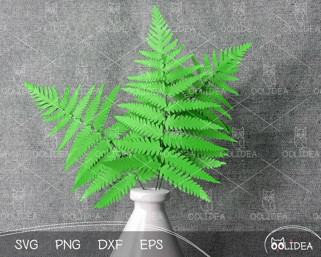 Fern Leaf SVG Bundle Paper Fern Leaf SVG Template Fern Leaves Paper Cut ...