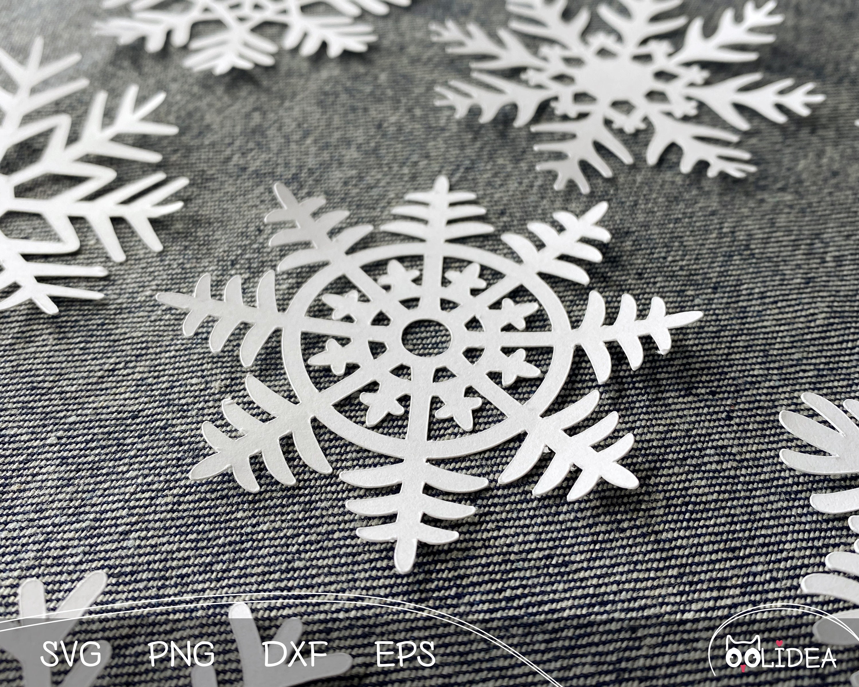 Snowflake SVG Bundle 1 9 Paper Snowflakes SVG Template - Etsy