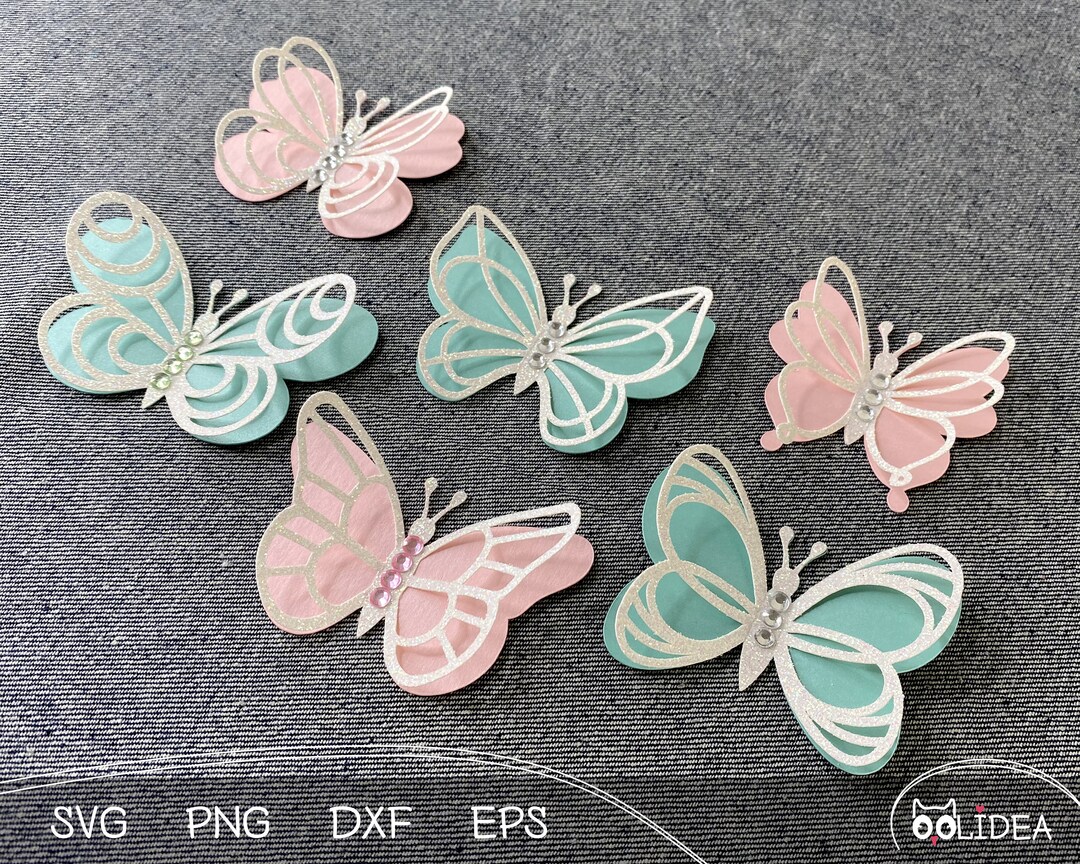 3D Layered Butterfly SVG Bundle: Paper Wall Decor Templates for Cricut ...