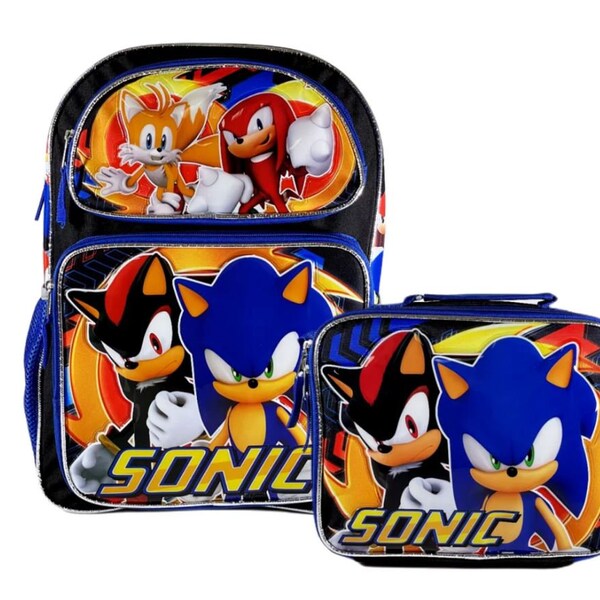 Sonic the Hedgehog Lunchbox and Backpack - Etsy