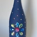 Vase Glass Jar Dark Blue Matte Jeweled Wine Bottle, Christmas, Mother's ...