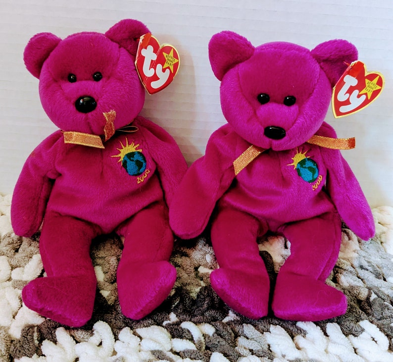 Retired TY Beanie Babies Choice of Bears Vintage Cashew Star Millenium ...