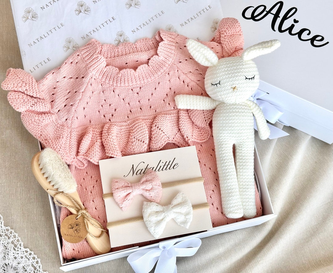 Personalized Baby Girl Gift, Baby Gift Box, Newborn Girl Gift Set, Baby ...