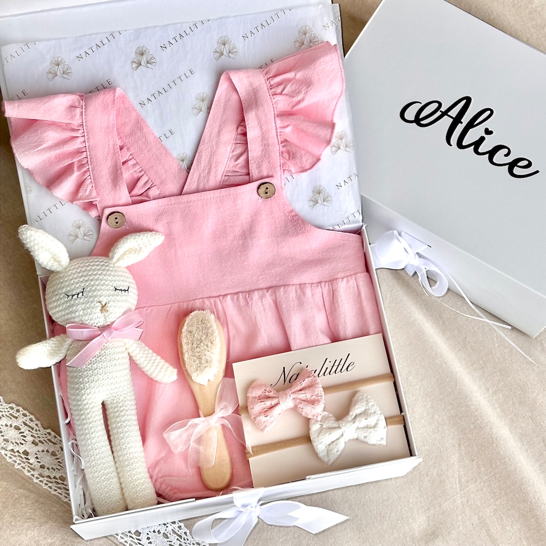 Personalized Baby Girl Gift Box, Baby Gift Set, Newborn Girl Gift. Baby ...