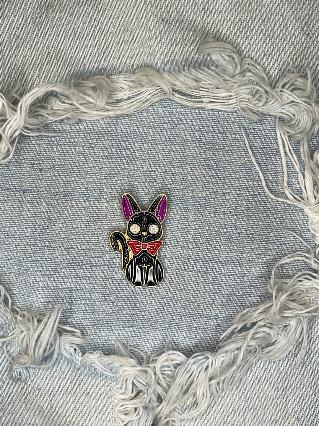 Jiji Plush Black Cat Delivery Service Anime Magic Witch Pin Lapel Badge ...