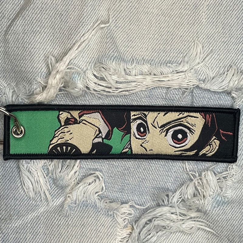 Anime Embroidery Keychain - Etsy