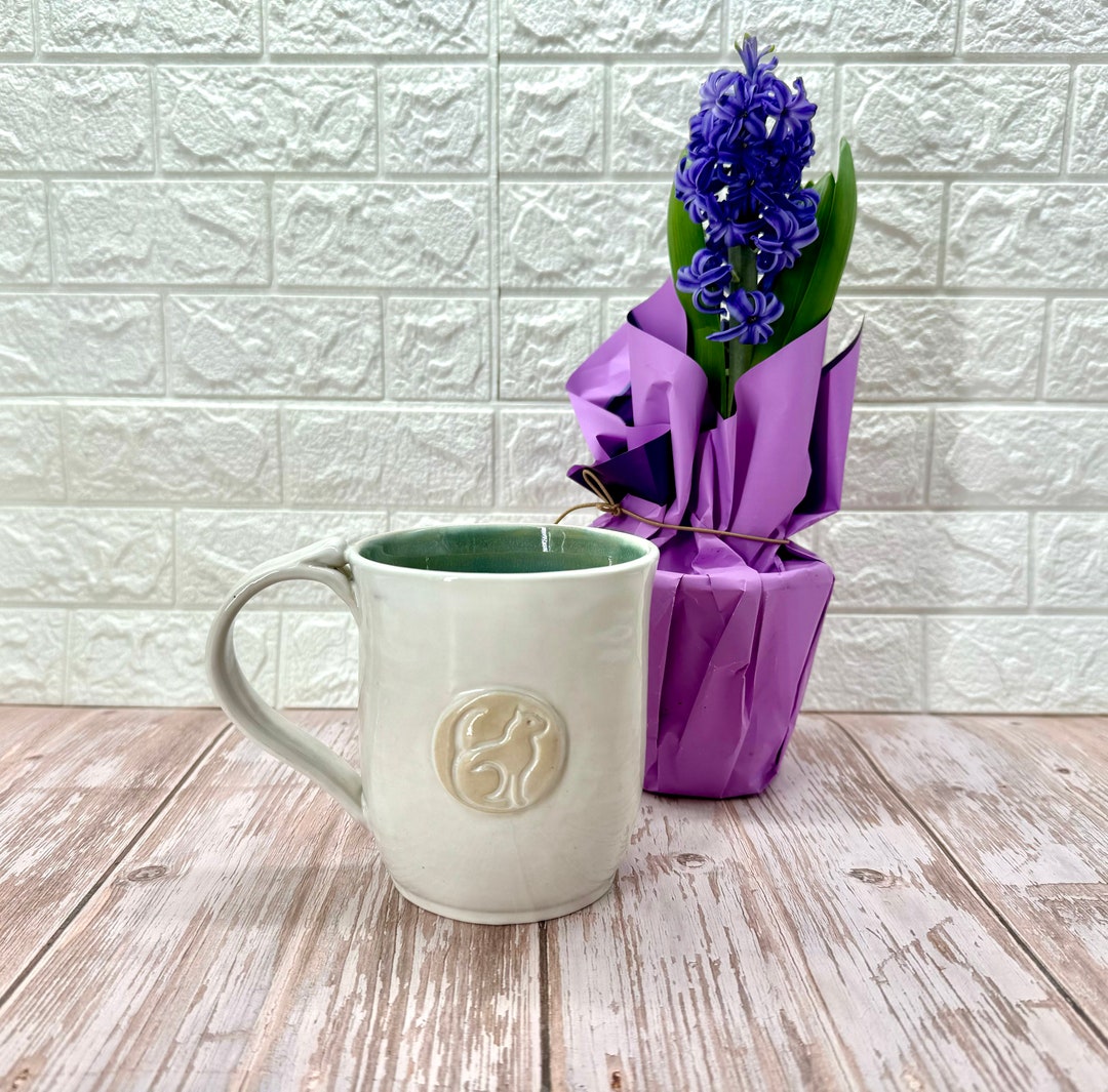 Handmade Ceramic Cat Mug, Pottery Cat Mug - Etsy