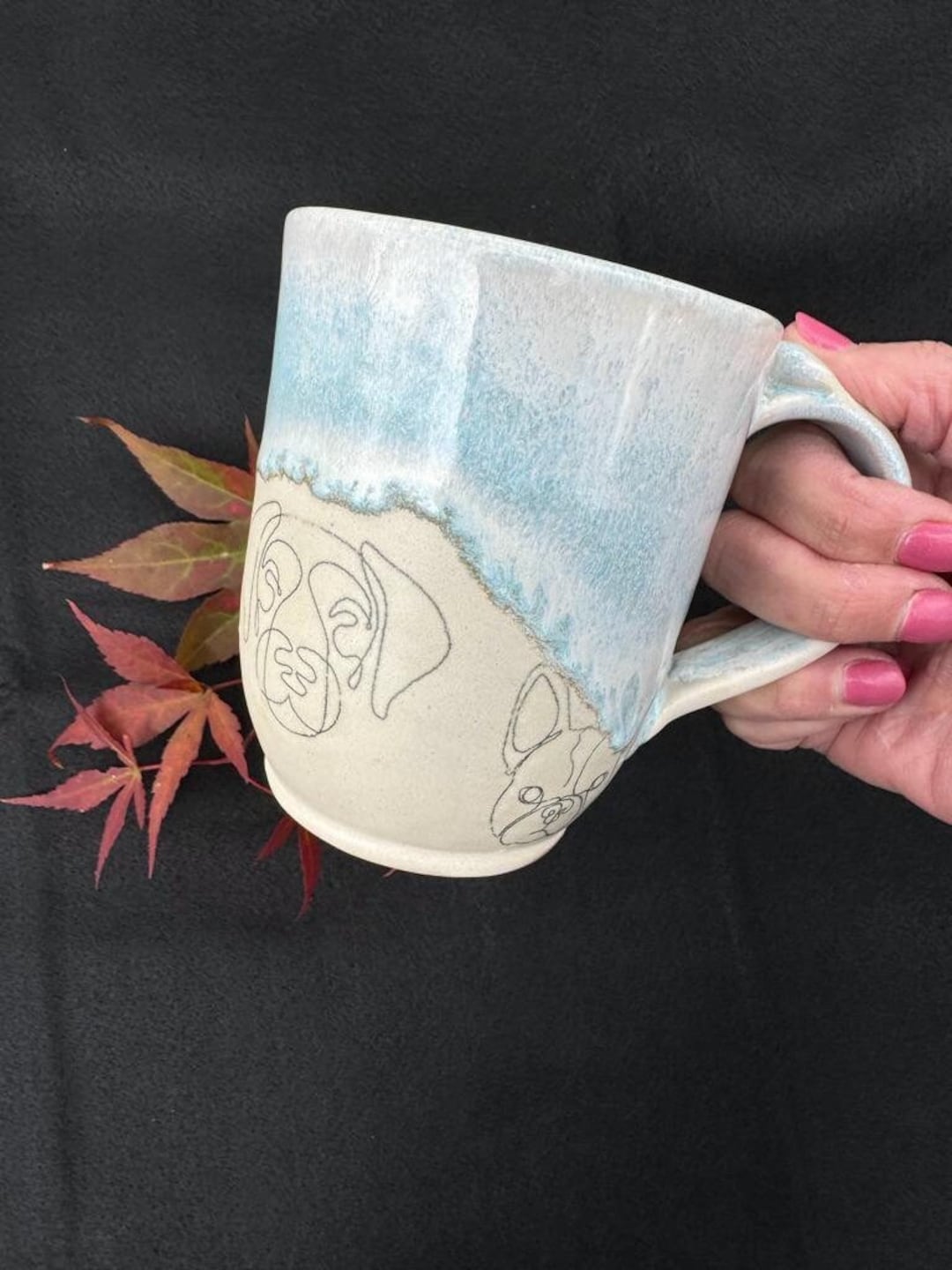 Handmade Ceramic Dog Mug, Pottery Dog Mug - Etsy