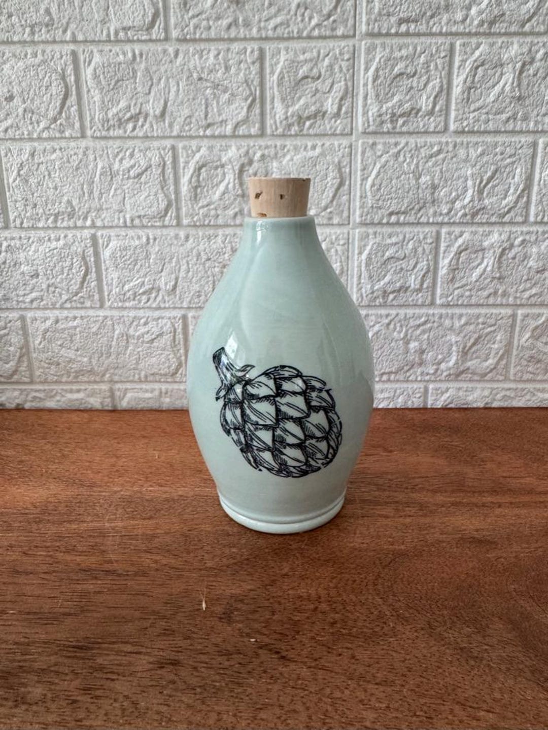 Handmade Jar With Cork, Potions Jar, Ceramic Olive Oil Dispenser, Olive ...