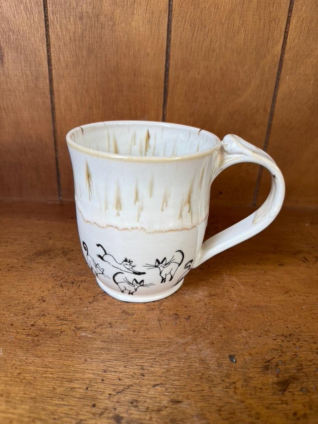 Handmade Ceramic Cat Mug, Pottery Cat Mug - Etsy