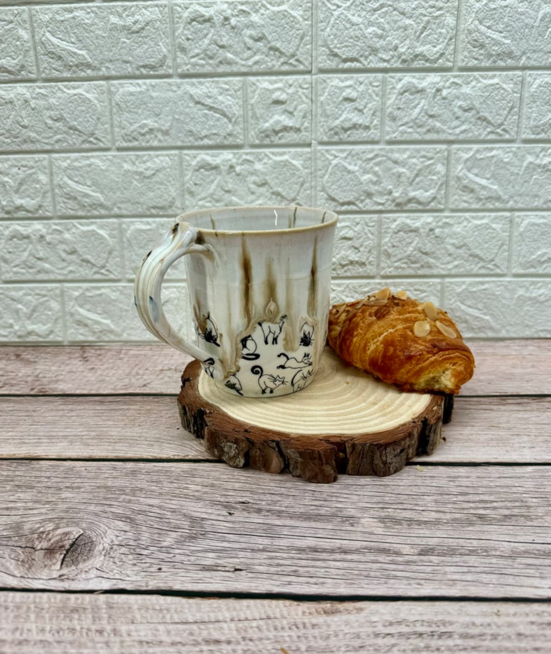 Handmade Ceramic Cat Mug, Pottery Cat Mug - Etsy