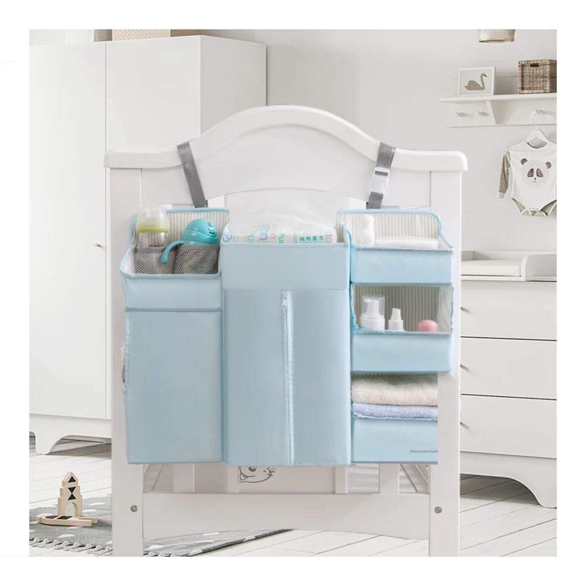 Eco-friendly Baby Nappy Caddy Cot Storage Organiser - Etsy