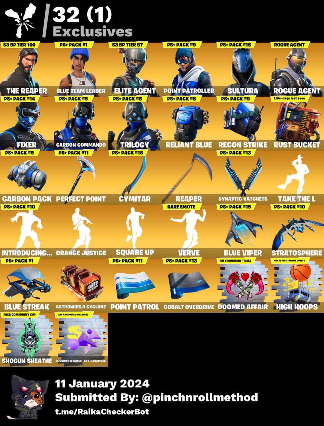 OG STACKED Fort Acc Reaper Blue Team Leader Msg Before Buying - Etsy