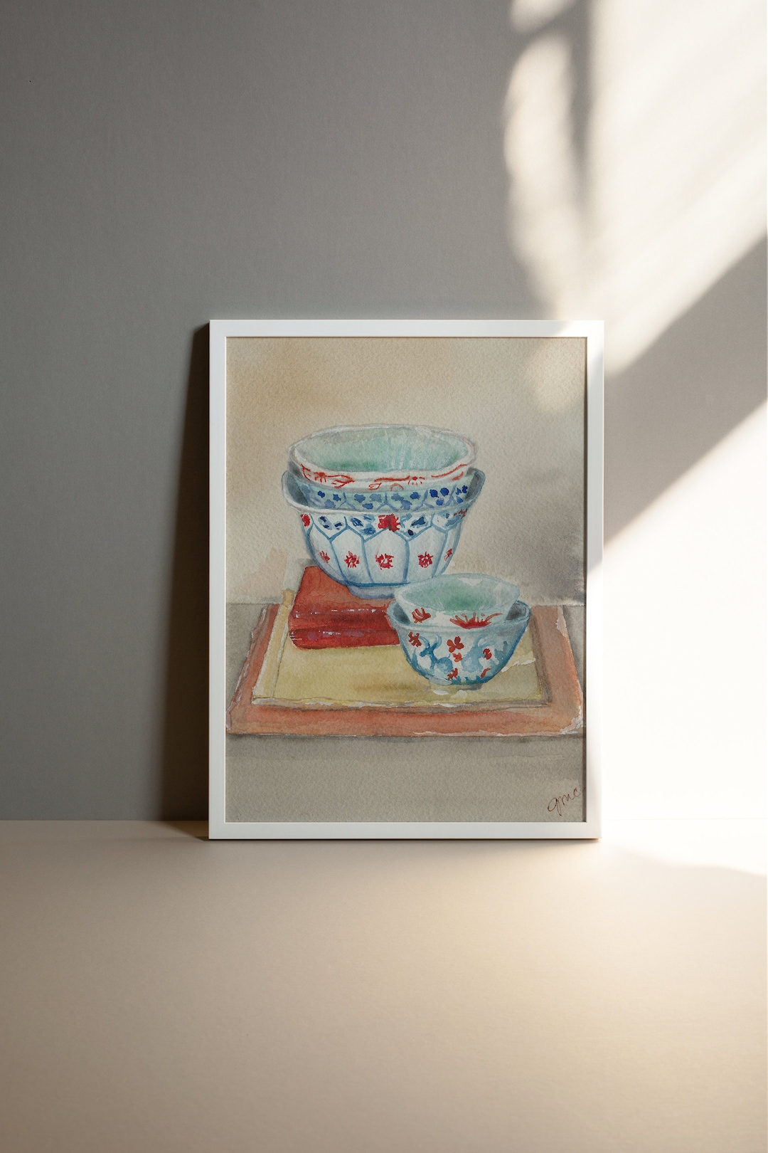 Blue and White Bowls | Celadon Pottery |stack of Old Red Books ...