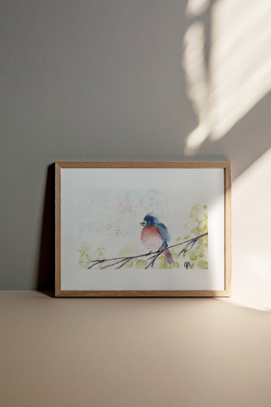 Prussian Plumage | Original Watercolor Print | Downloadable Prints ...