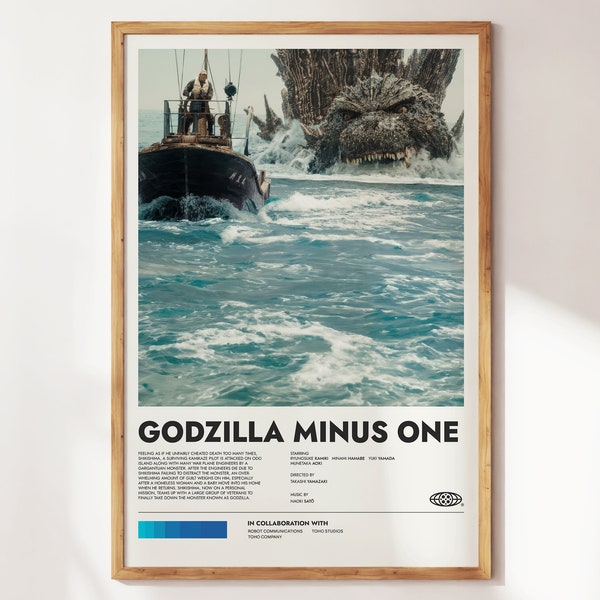 Godzilla Movie Poster Minus One - Etsy