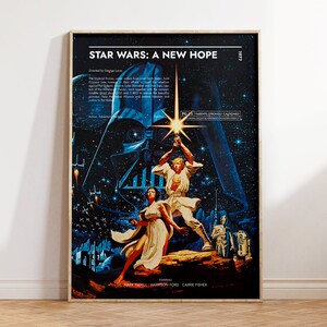 Star Wars: A New Hope Poster Art Print Movie Posters Gift for Movie ...