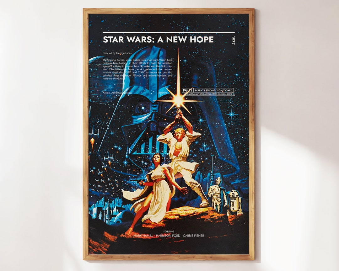 Star Wars: A New Hope Poster Art Print Movie Posters Gift for Movie ...