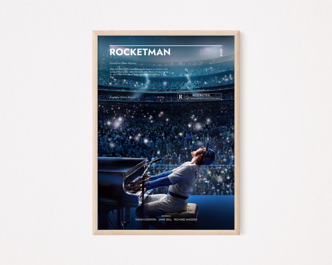 Rocketman Poster Art Print Movie Posters - Etsy