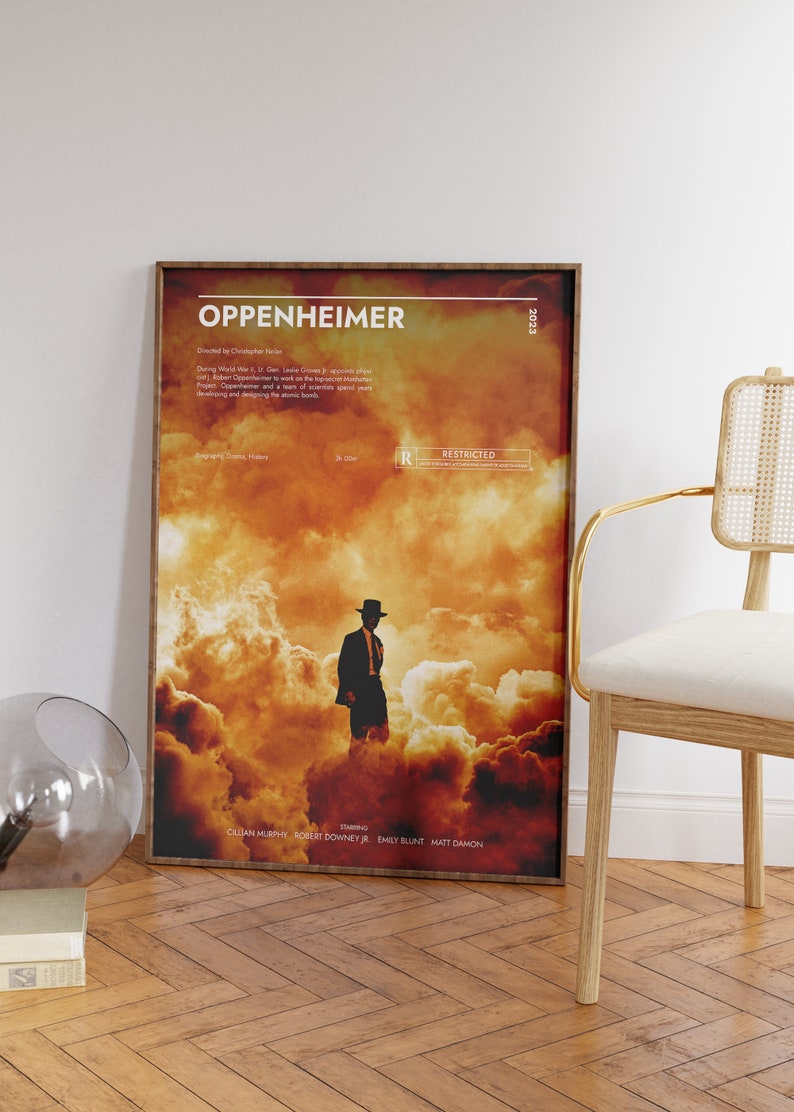 Oppenheimer Poster Art Print Movie Posters Minimalist Poster Gift for ...