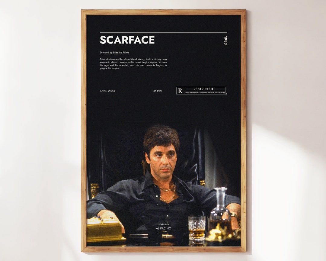 Scarface Poster Art Print Movie Posters Gift for Movie Lovers - Etsy