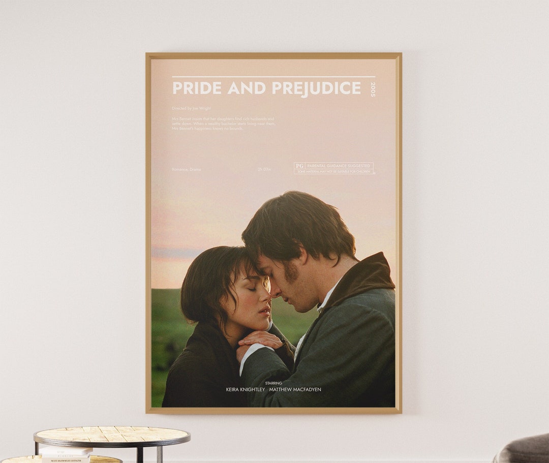 Pride and Prejudice Poster Art Print Movie Posters Gift - Etsy