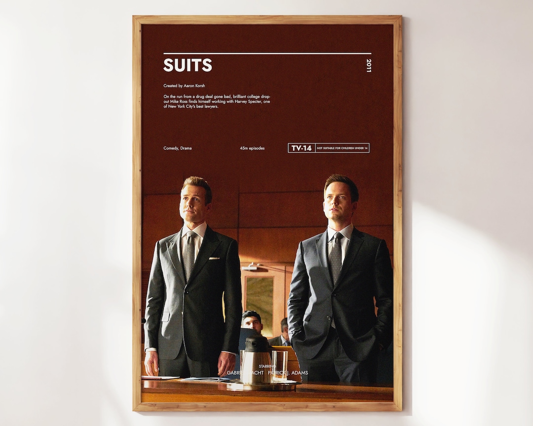 Suits Poster Art Print Movie Posters TV Posters Gift for Movie Lovers ...