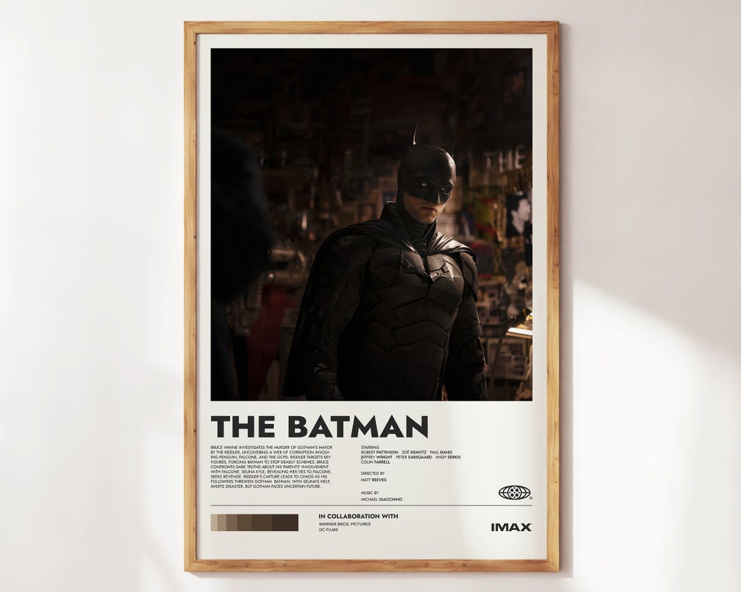 The Batman Poster Batman Movie Poster Minimalist Movie Poster Wall Art ...